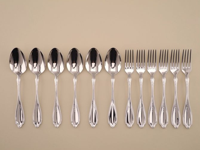 WMF Englische Rose cromargan Dessertbesteck 6 Personen