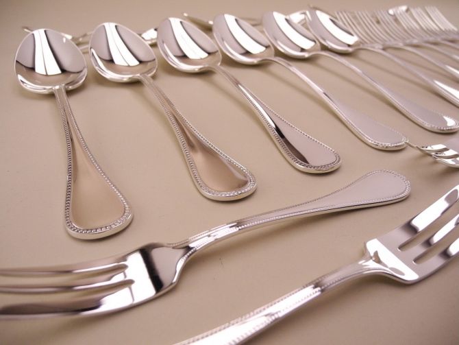 WMF Silberbesteck Perlrand 90 versilbert neue Version - Übersicht