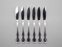 WMF Dresdner Barock 90 versilbert Fischmesser Set