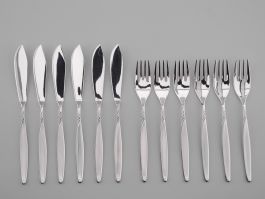 WMF Rom versilbert 90 Fischbesteck 6P pol